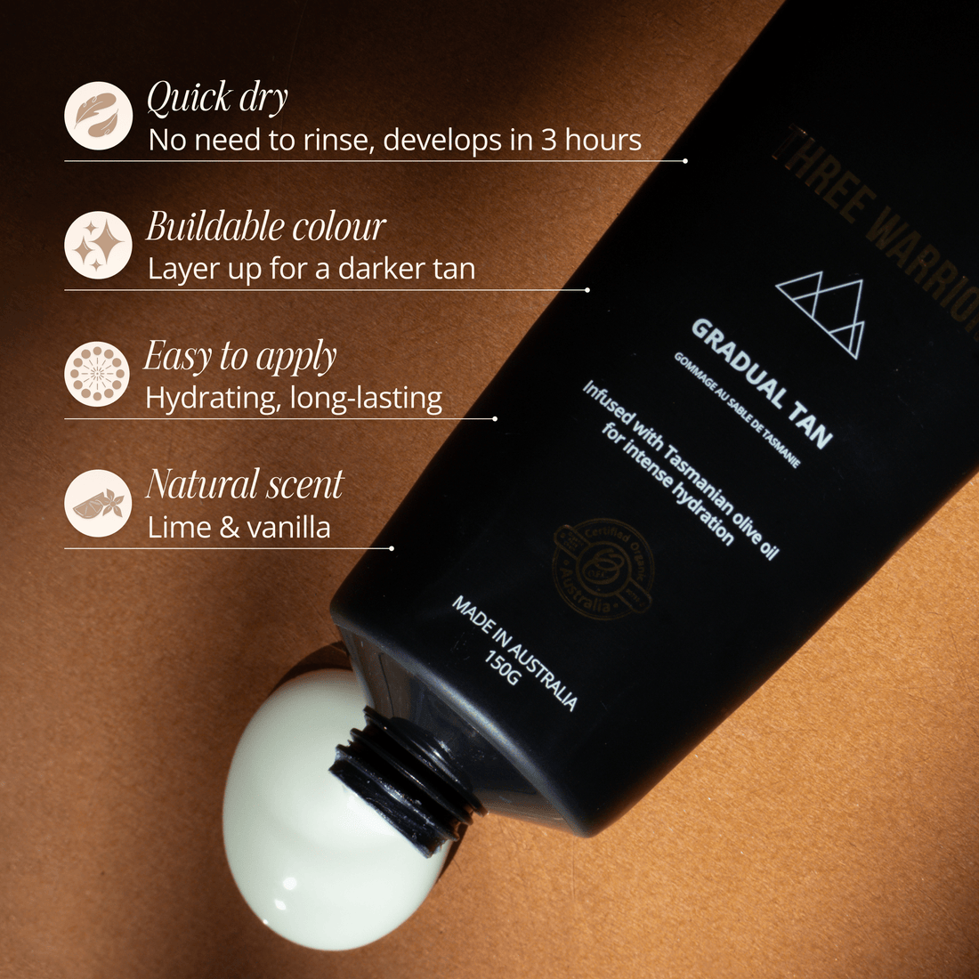 Gradual Tan | Organic, Natural & Vegan - Three Warriors